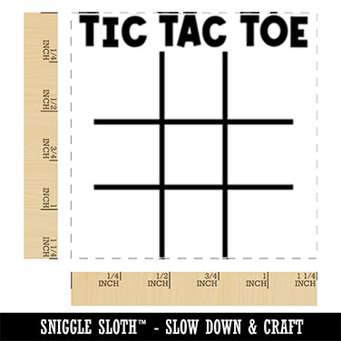 Tic Tac Toe Fill In Game Square Rubber Stamp for Stamping Crafting ...
