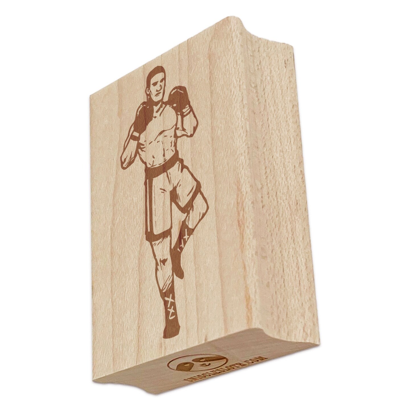 Boxer Boxing Man Athlete Pugilist Fighter Rectangle Rubber Stamp for ...