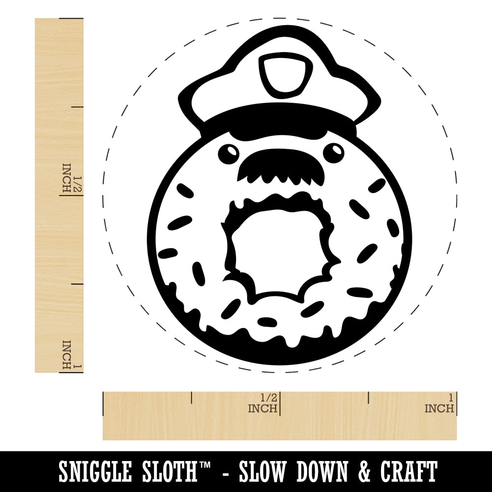 Police Officer Donut Rubber Stamp for Stamping Crafting Planners | Michaels