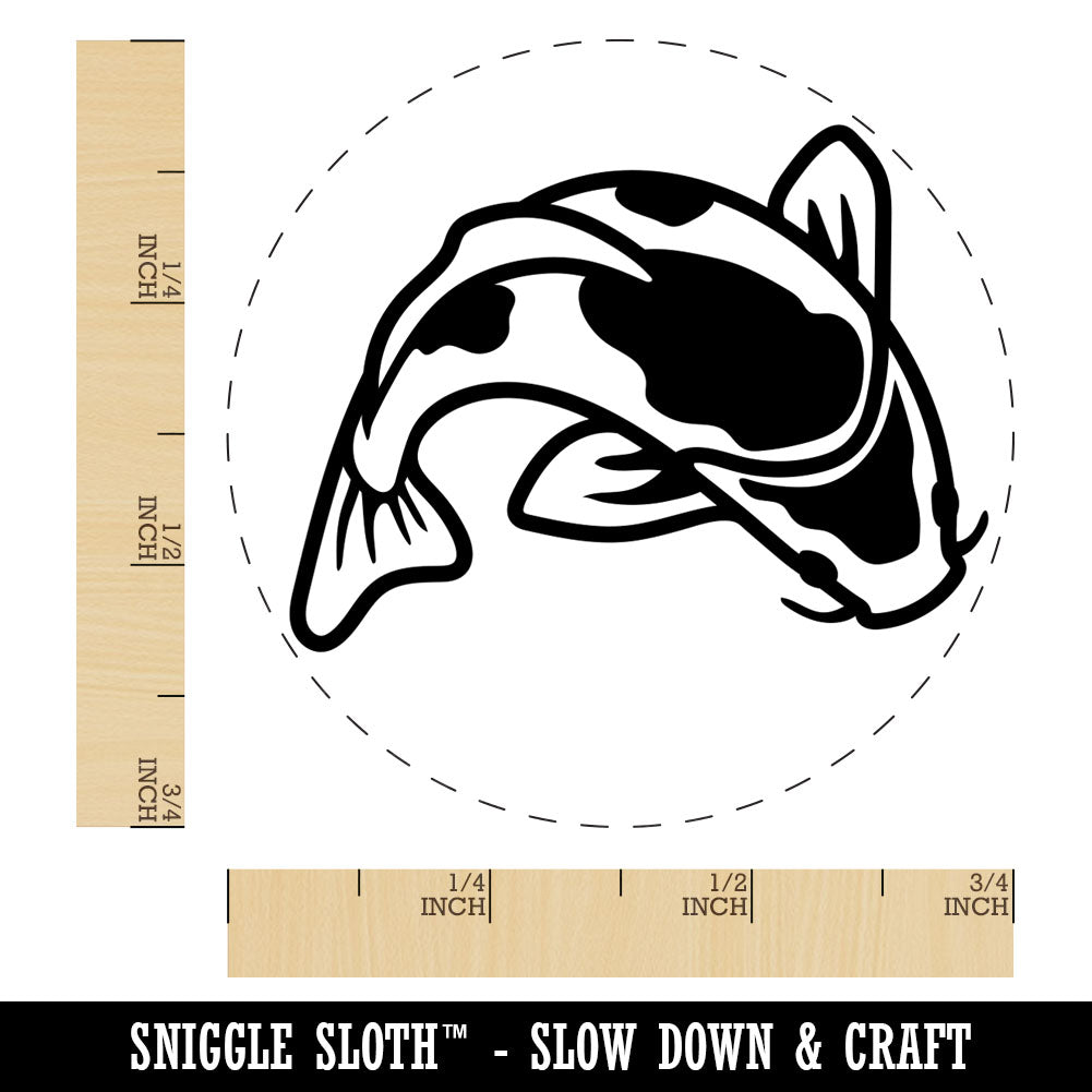 Spotted Koi Fish Rubber Stamp for Stamping Crafting Planners | Michaels