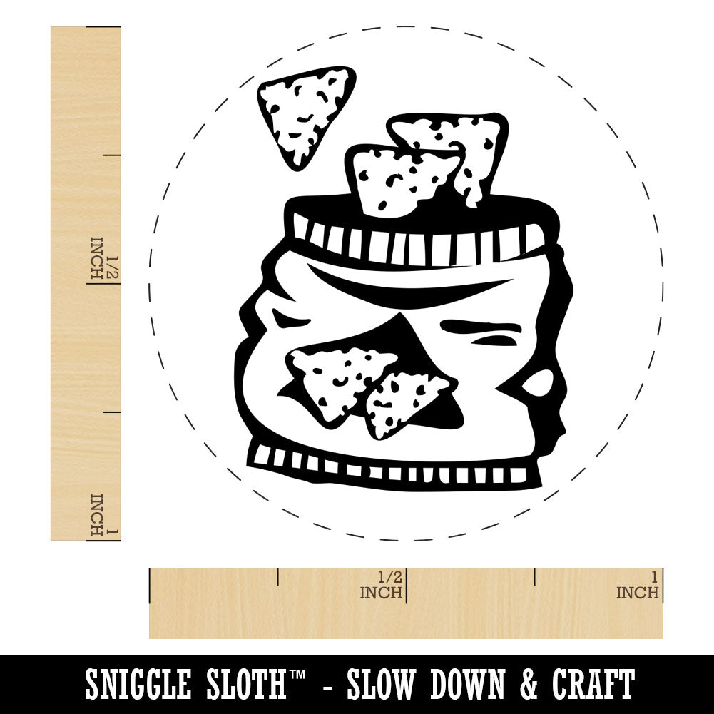Bag of Tortilla Chips Crisps Rubber Stamp for Stamping Crafting ...