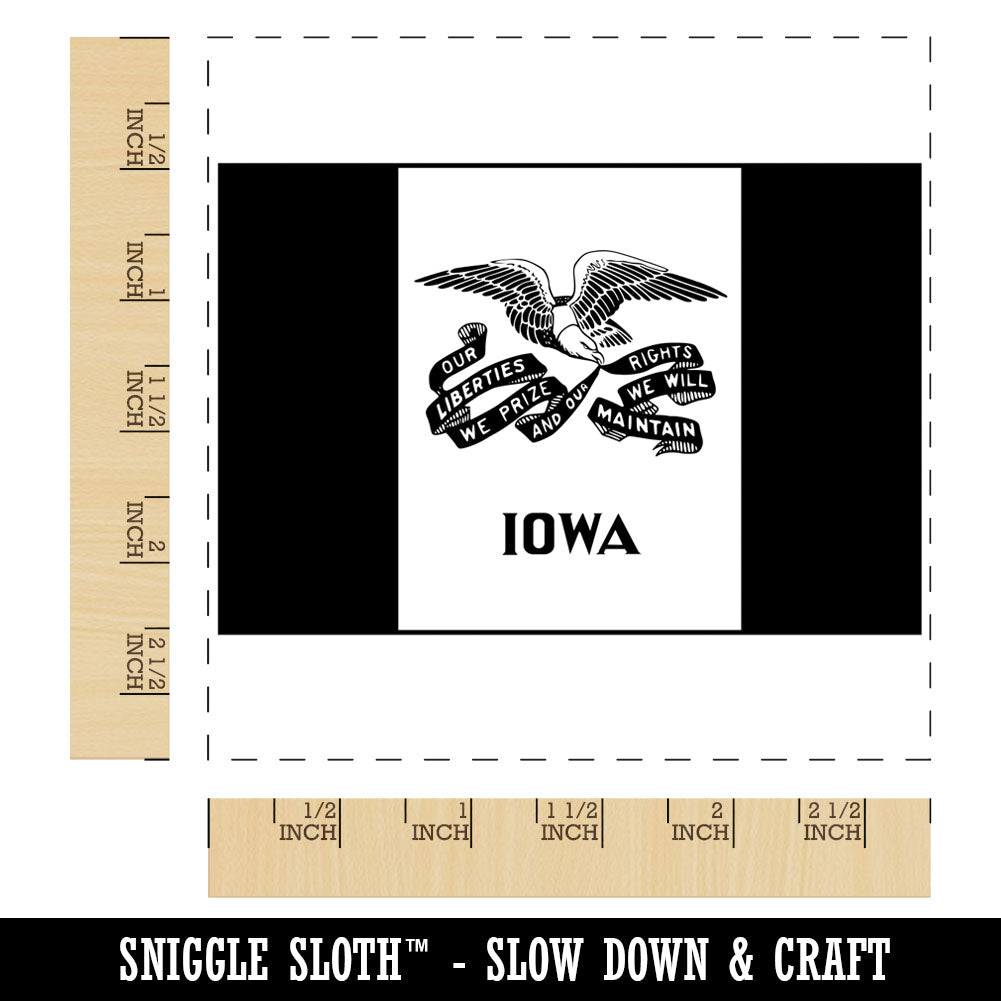 Iowa State Flag Square Rubber Stamp for Stamping Crafting | Michaels