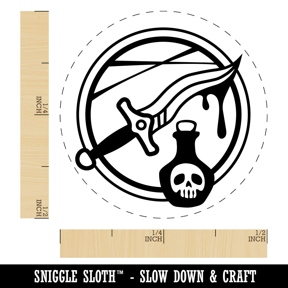 Rogue Poisoned Dagger Rubber Stamp for Stamping Crafting Planners ...