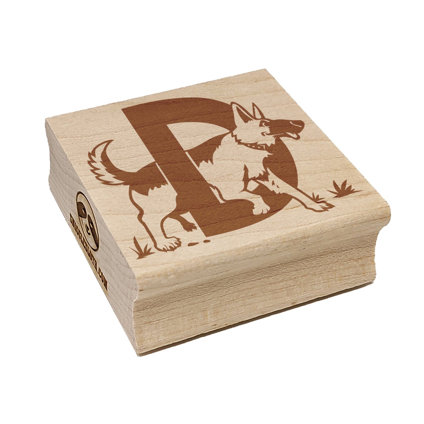 Animal Alphabet Letter D for Dog Square Rubber Stamp for Stamping ...