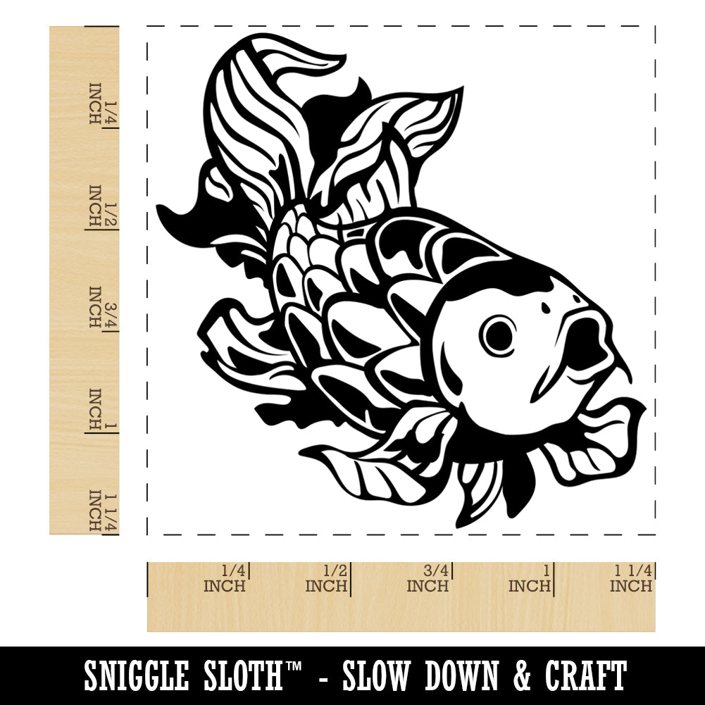 Elegant Koi Fish Square Rubber Stamp for Stamping Crafting | Michaels