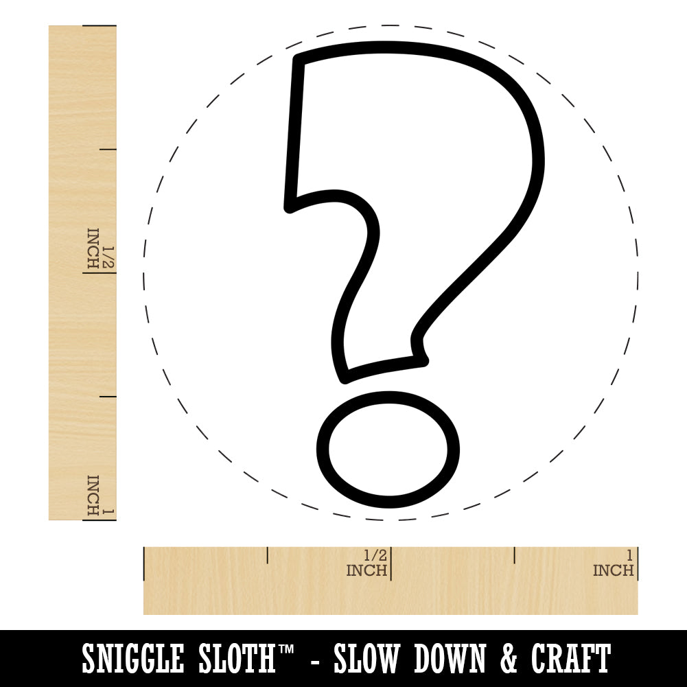 Question Mark Bold Outline Rubber Stamp for Stamping Crafting Planners ...