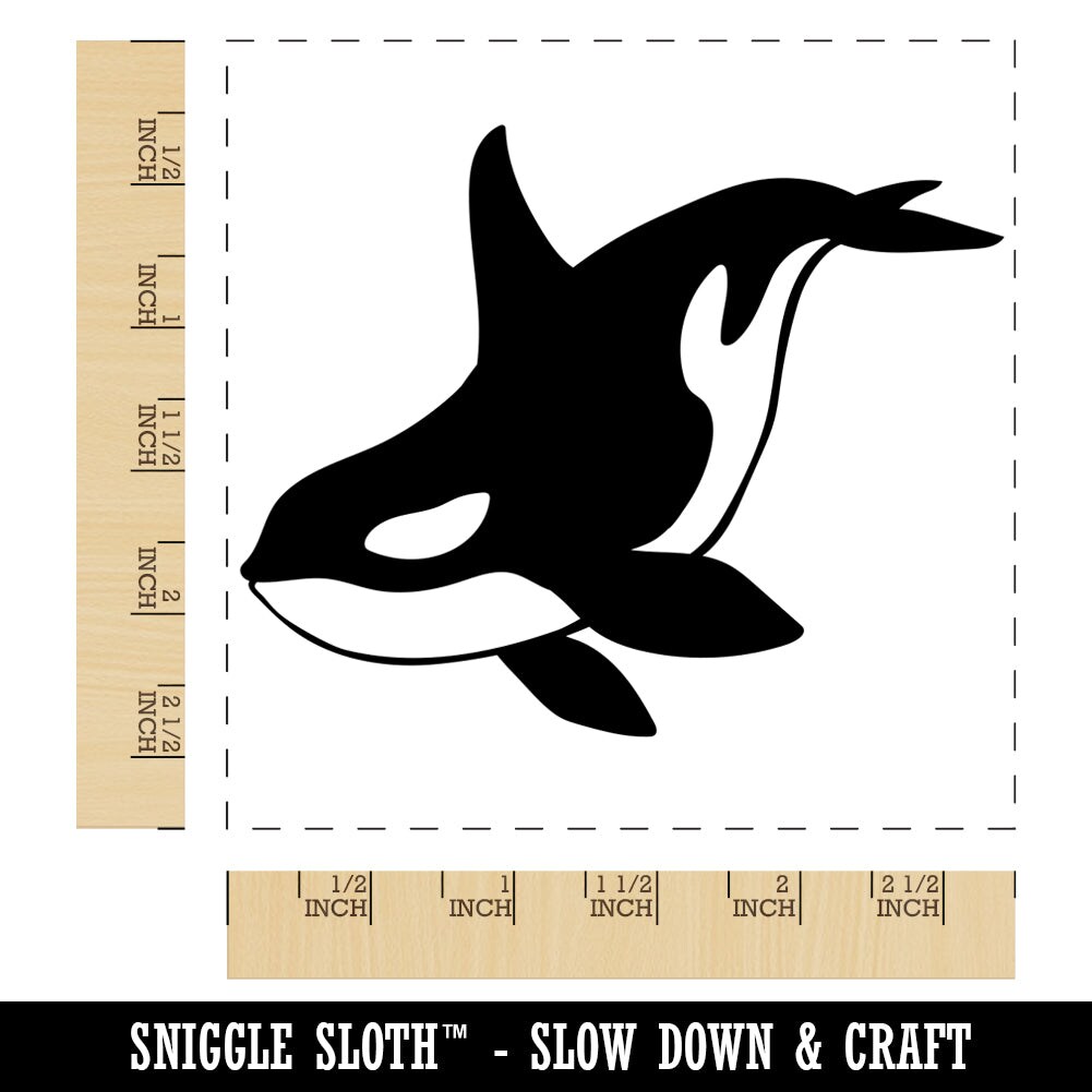 Majestic Orca Killer Whale Square Rubber Stamp for Stamping Crafting ...