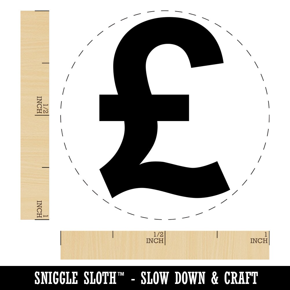 Pound Sterling Symbol United Kingdom Rubber Stamp for Stamping Crafting ...