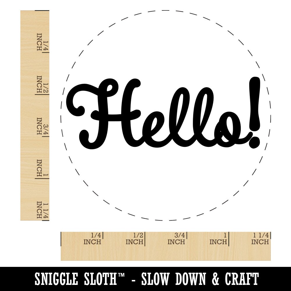 Hello Cursive Rubber Stamp for Stamping Crafting Planners | Michaels