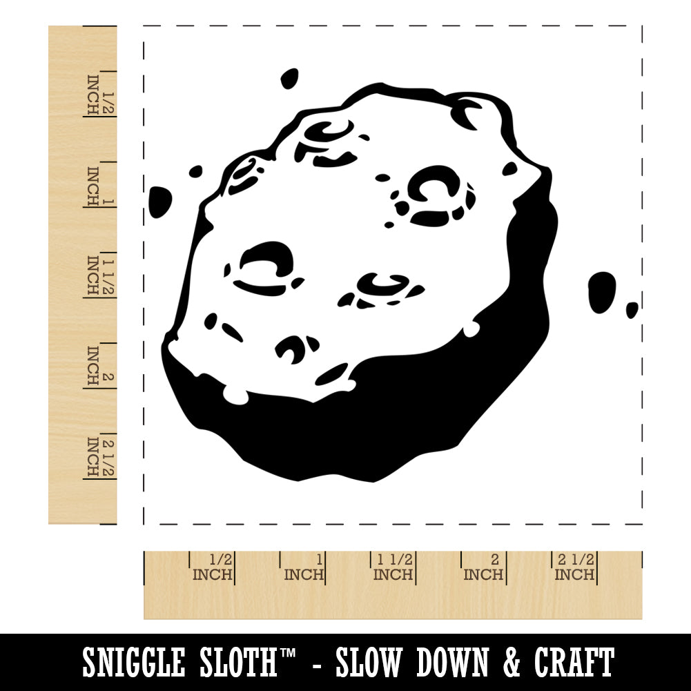 Meteorite Asteroid Space Rock Debris Square Rubber Stamp for Stamping ...