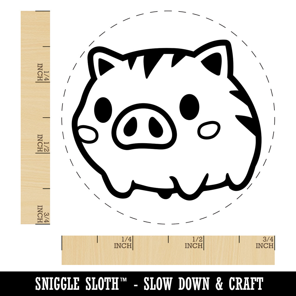 Fun Chibi Wild Boar Pig Swine Rubber Stamp for Stamping Crafting ...