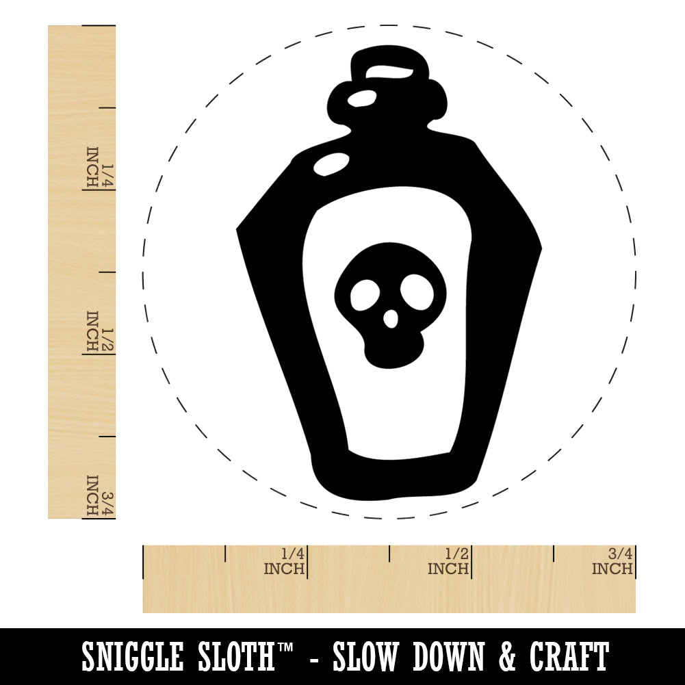 Skull Potion Poison Bottle Rubber Stamp for Stamping Crafting Planners ...