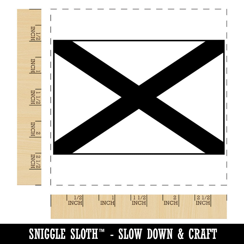 Alabama State Flag Square Rubber Stamp for Stamping Crafting | Michaels