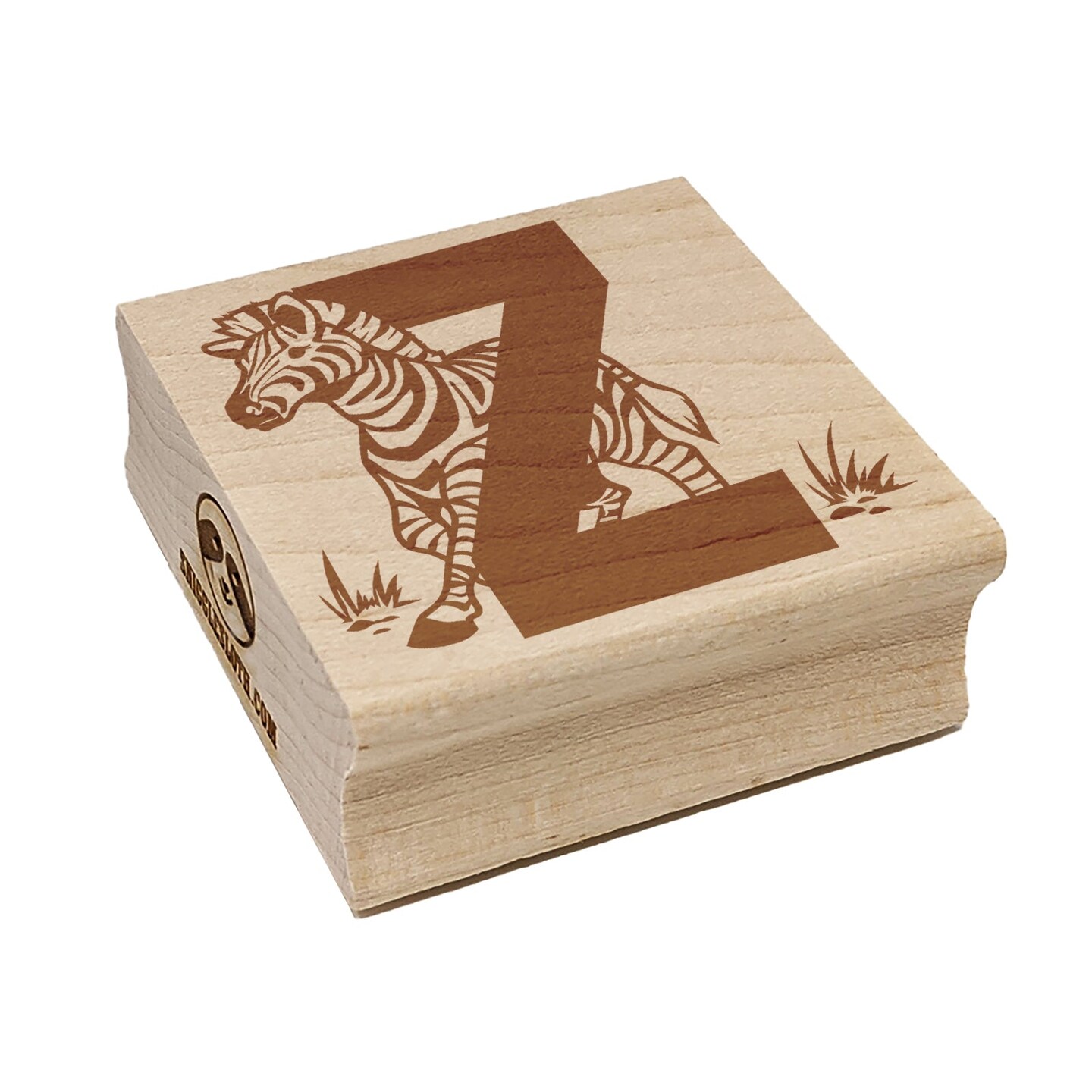Animal Alphabet Letter Z for Zebra Square Rubber Stamp for Stamping ...