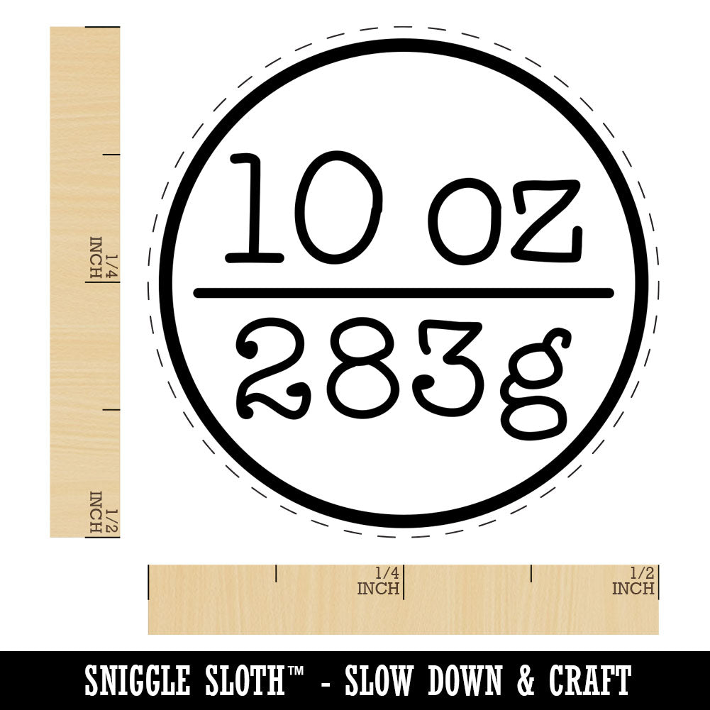 10 oz 283g Ounce Grams Weight Label Rubber Stamp for Stamping Crafting ...