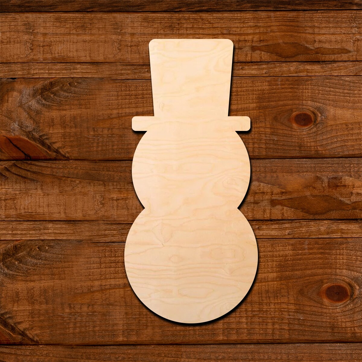 7 in. Unfinished Laser Cut Wooden Snowman | Michaels