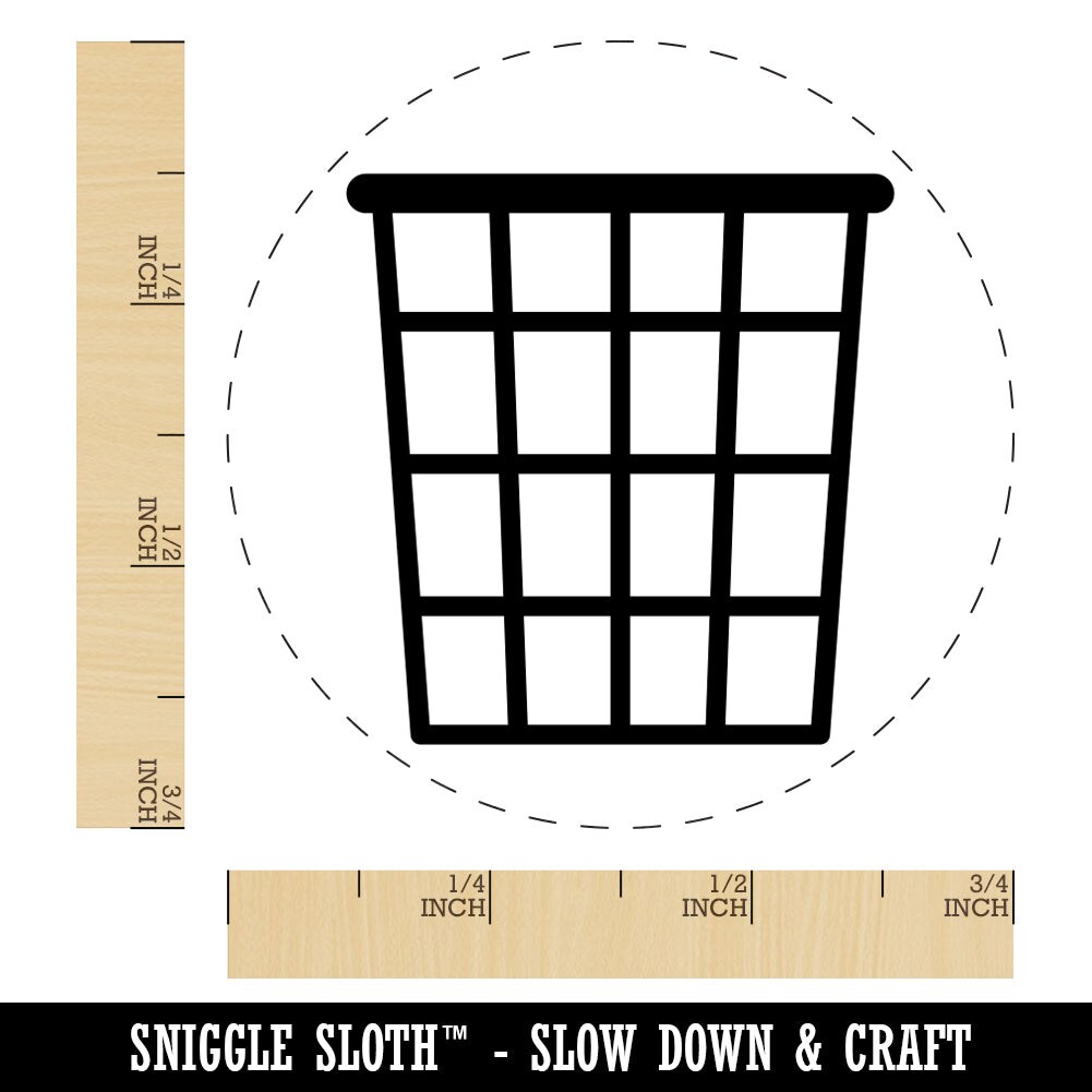 Waste Trash Basket Rubber Stamp for Stamping Crafting Planners | Michaels