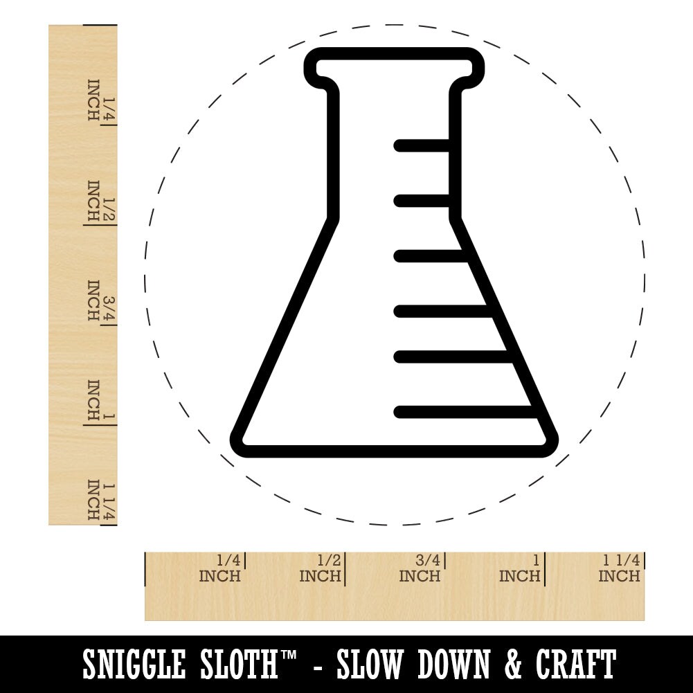 Science Chemistry Beaker Flask Rubber Stamp for Stamping Crafting ...