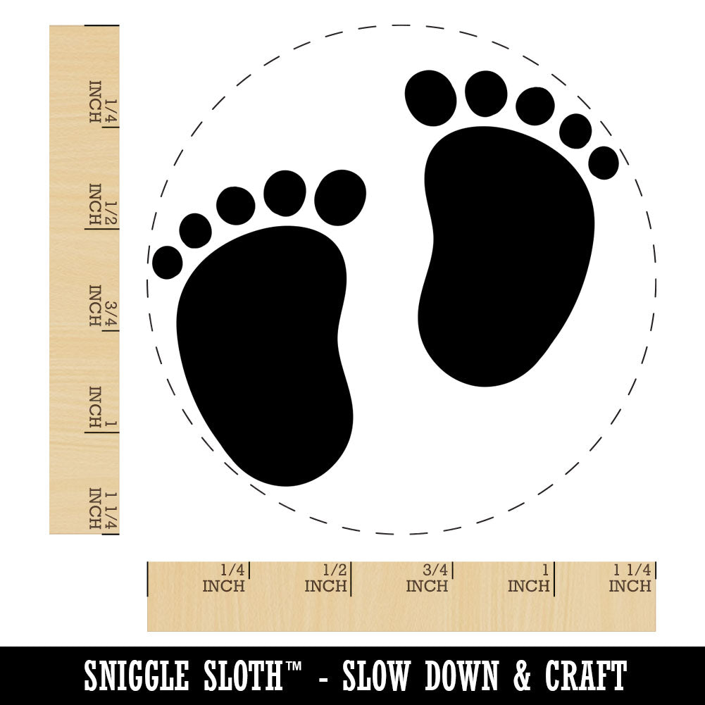 Baby Footprints Rubber Stamp for Stamping Crafting Planners | Michaels
