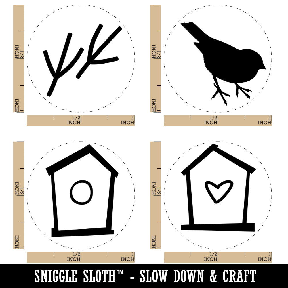 Birdhouses Bird House Tracks Footprints Rubber Stamp Set for Stamping ...