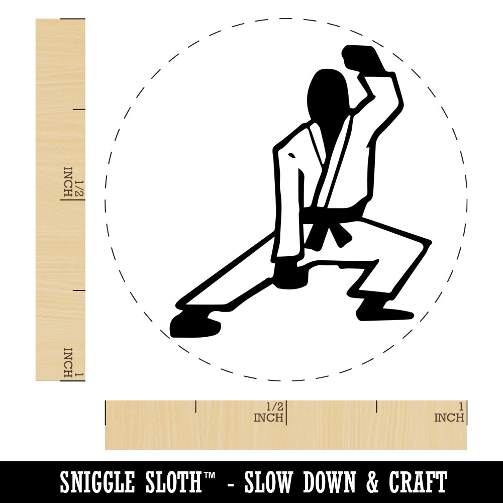 Kung Fu Martial Arts Crouch Stance Karate Gi Rubber Stamp for Stamping ...