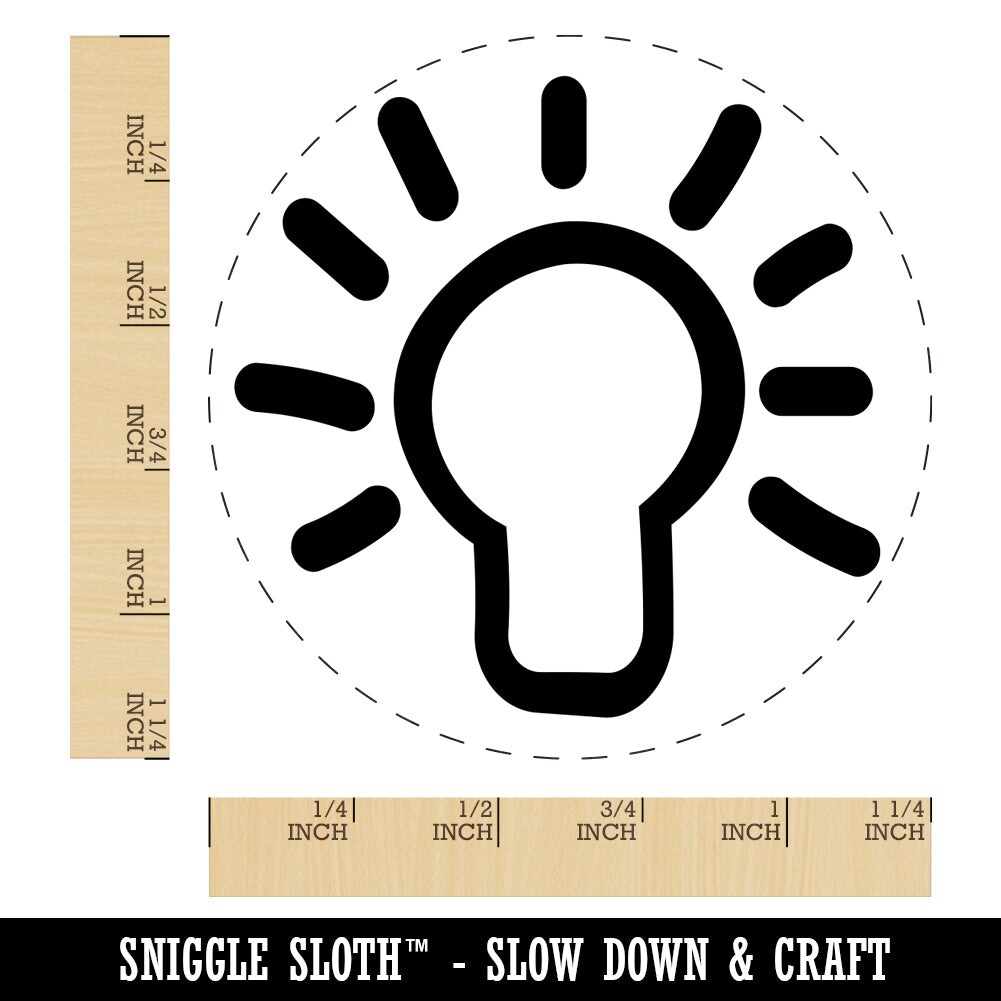 Light Bulb Idea Doodle Rubber Stamp for Stamping Crafting Planners ...
