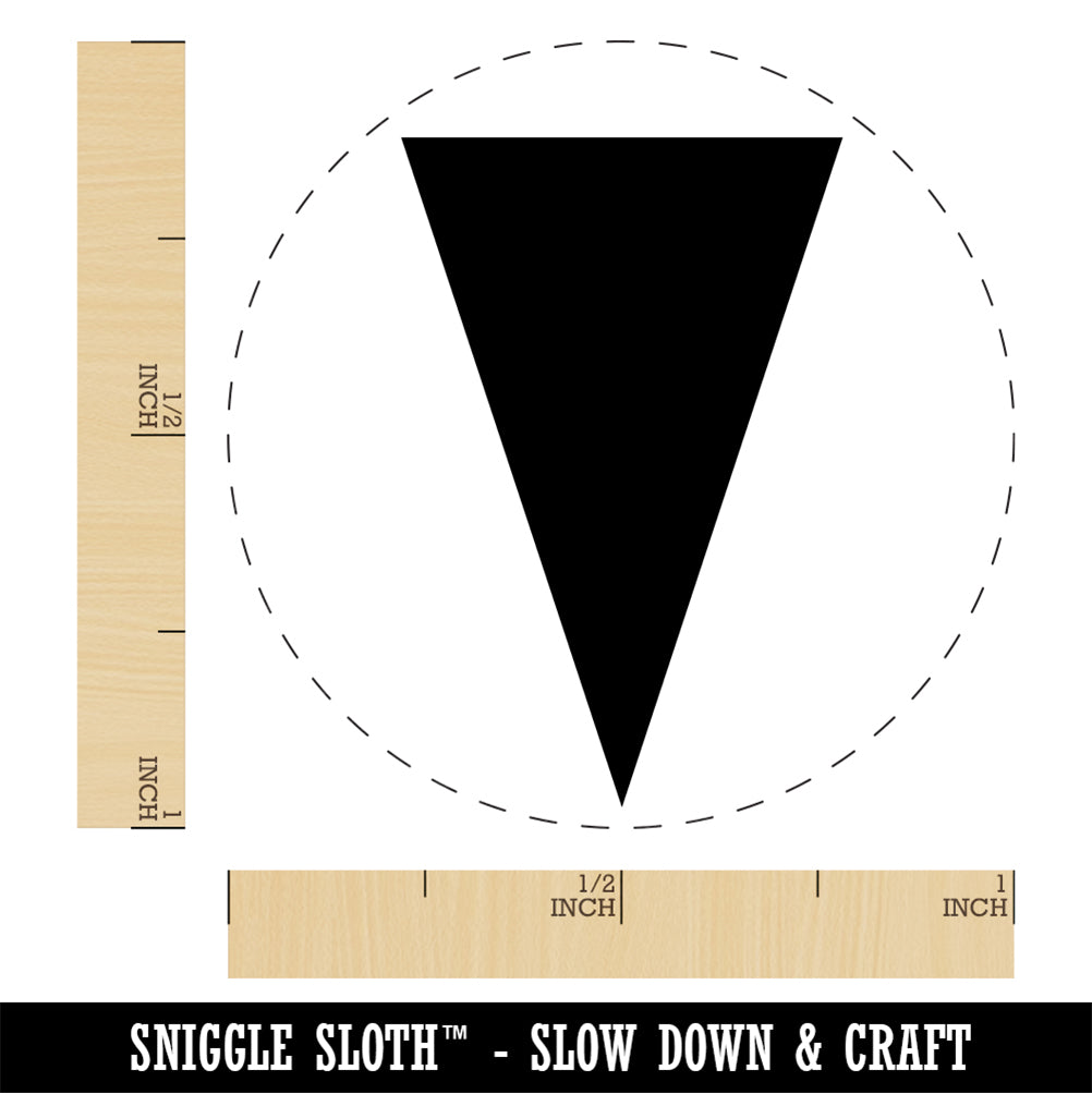 Solid Pennant Triangle Flag Rubber Stamp for Stamping Crafting Planners ...