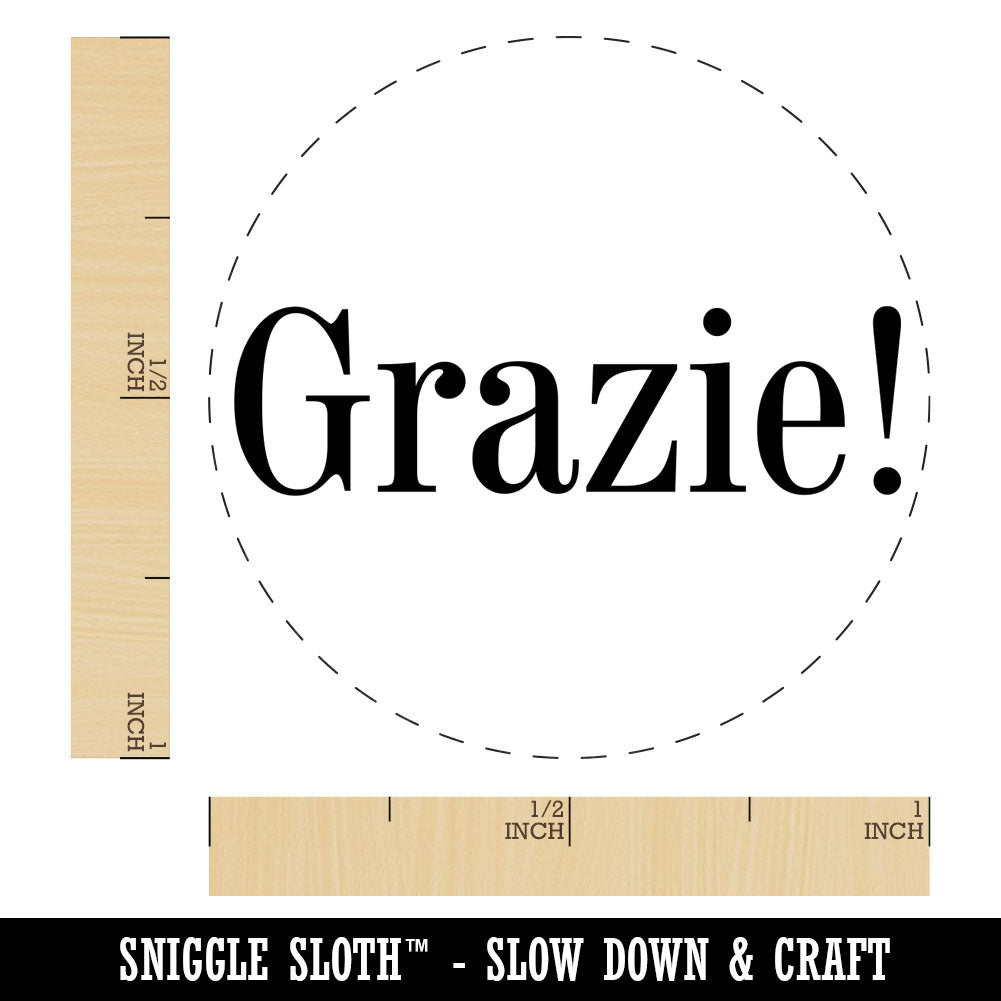 Grazie Italian Thank You Rubber Stamp for Stamping Crafting Planners ...