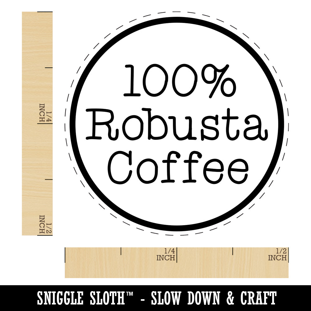 100% Robusta Coffee Label Rubber Stamp for Stamping Crafting Planners ...
