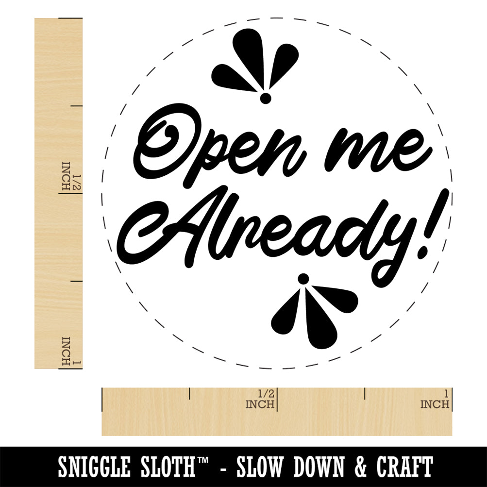 Open Me Already Rubber Stamp for Stamping Crafting Planners | Michaels