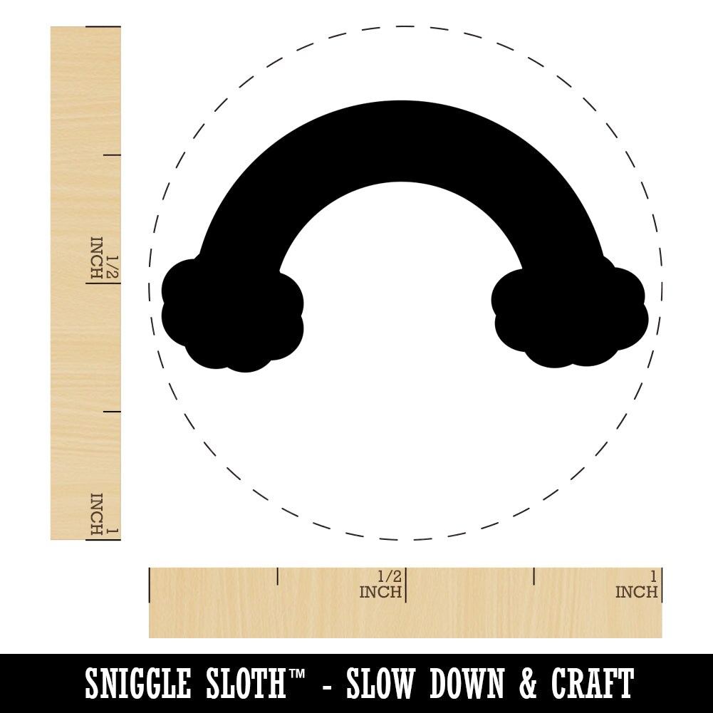 Rainbow with Clouds Solid Rubber Stamp for Stamping Crafting Planners ...