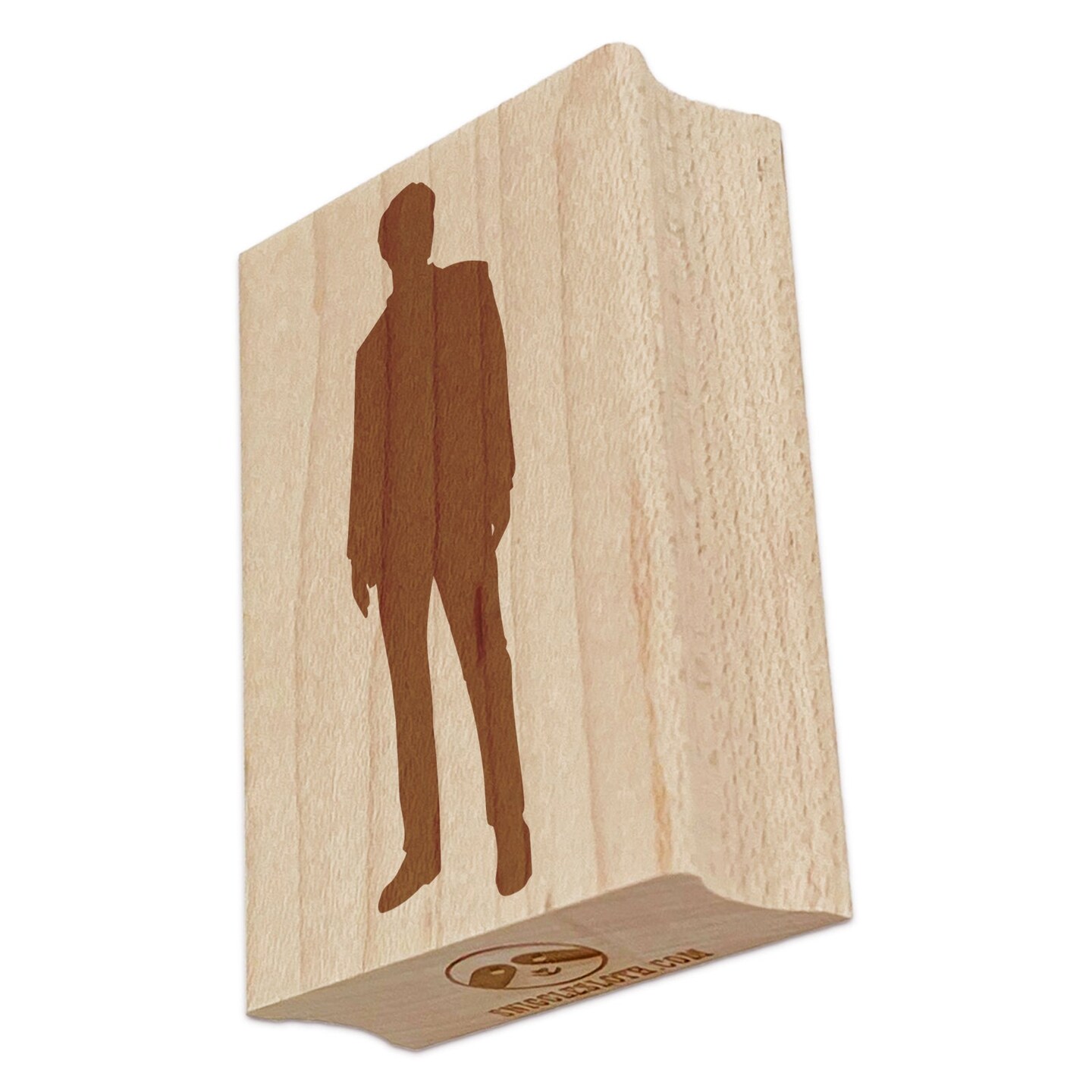 Man Person Silhouette Rectangle Rubber Stamp for Stamping Crafting ...