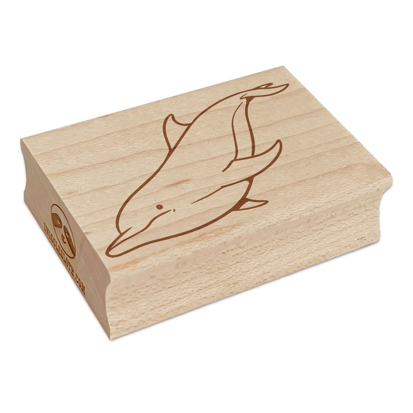 Diving Bottlenose Dolphin Rectangle Rubber Stamp for Stamping Crafting ...