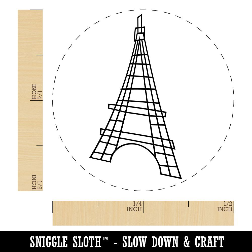 Eiffel Tower Paris France Doodle Rubber Stamp for Stamping Crafting ...
