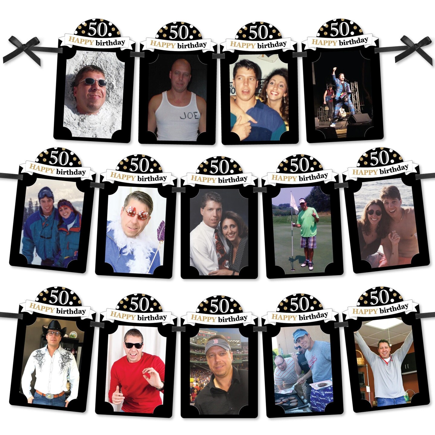 Big Dot of Happiness Adult 50th Birthday - Gold - DIY Birthday Party ...