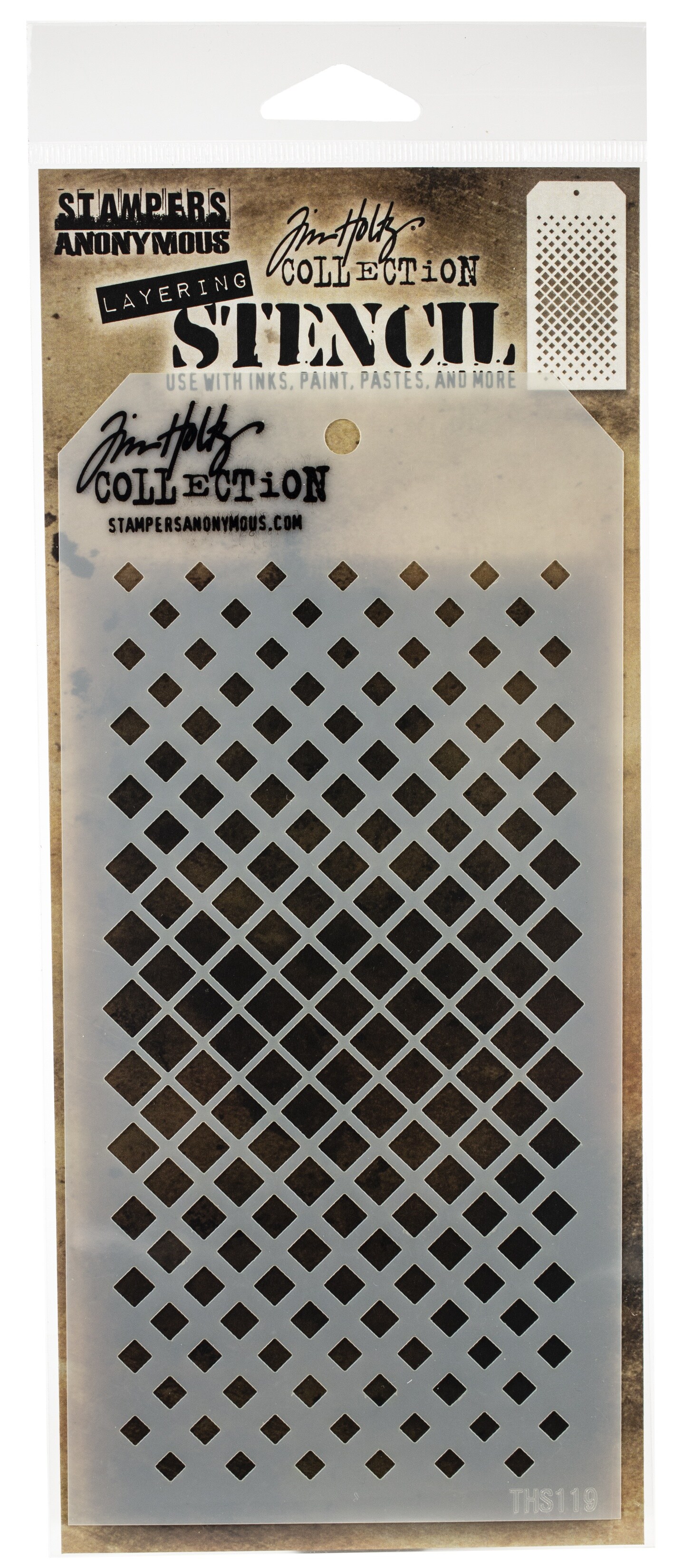 Tim Holtz Layered Stencil 4.125"X8.5"-Gradient Square | Michaels