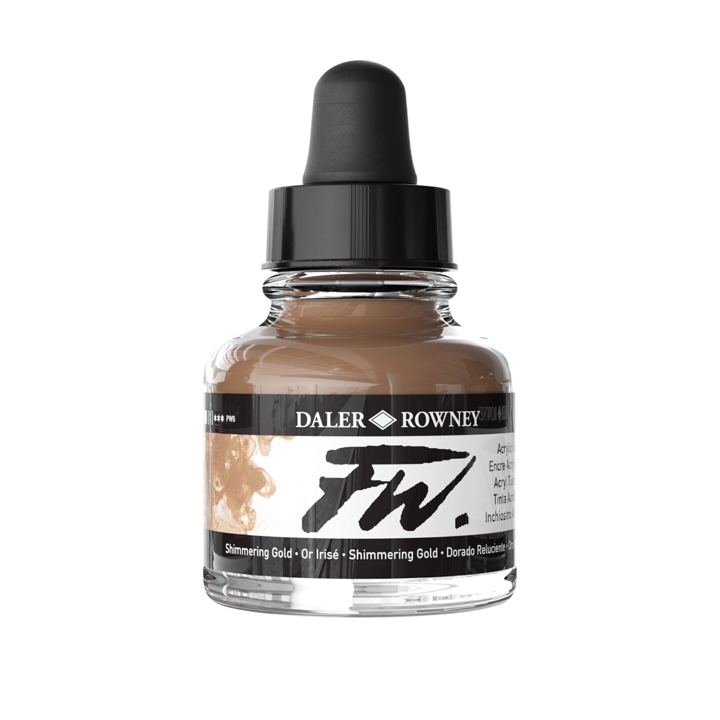 Daler-Rowney FW Acrylic Ink Bottle Shimmering Gold - Versatile Acrylic ...