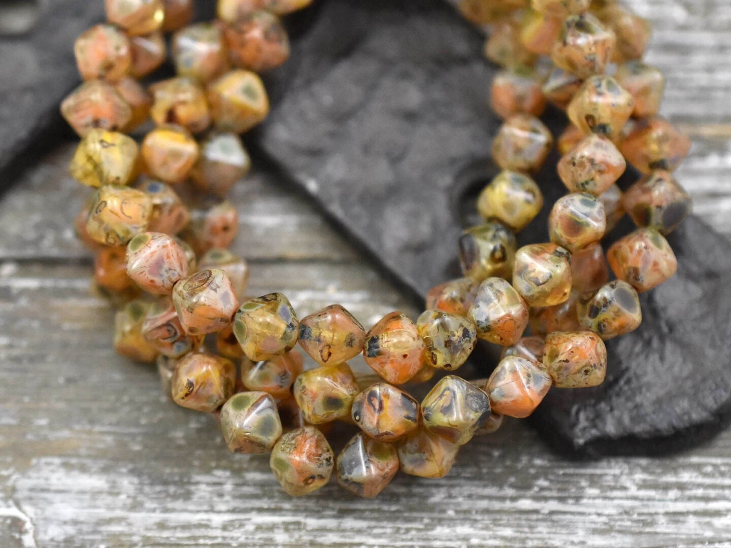 *25* 6mm Camel Crystal Travertine Lucerna Bicone Beads | Michaels
