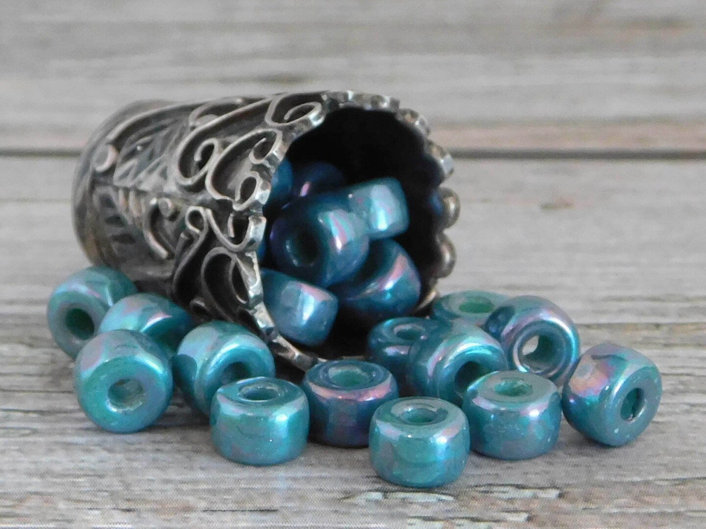 20g Green Turquoise Nebula 2/0 Matubo Beads | Michaels
