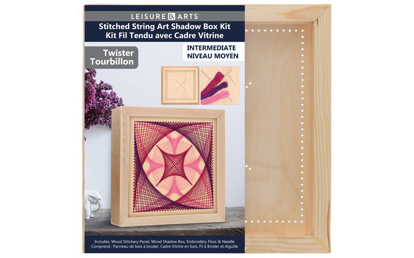 Wood Stitched String Art w/Shadow Box Twister | Michaels