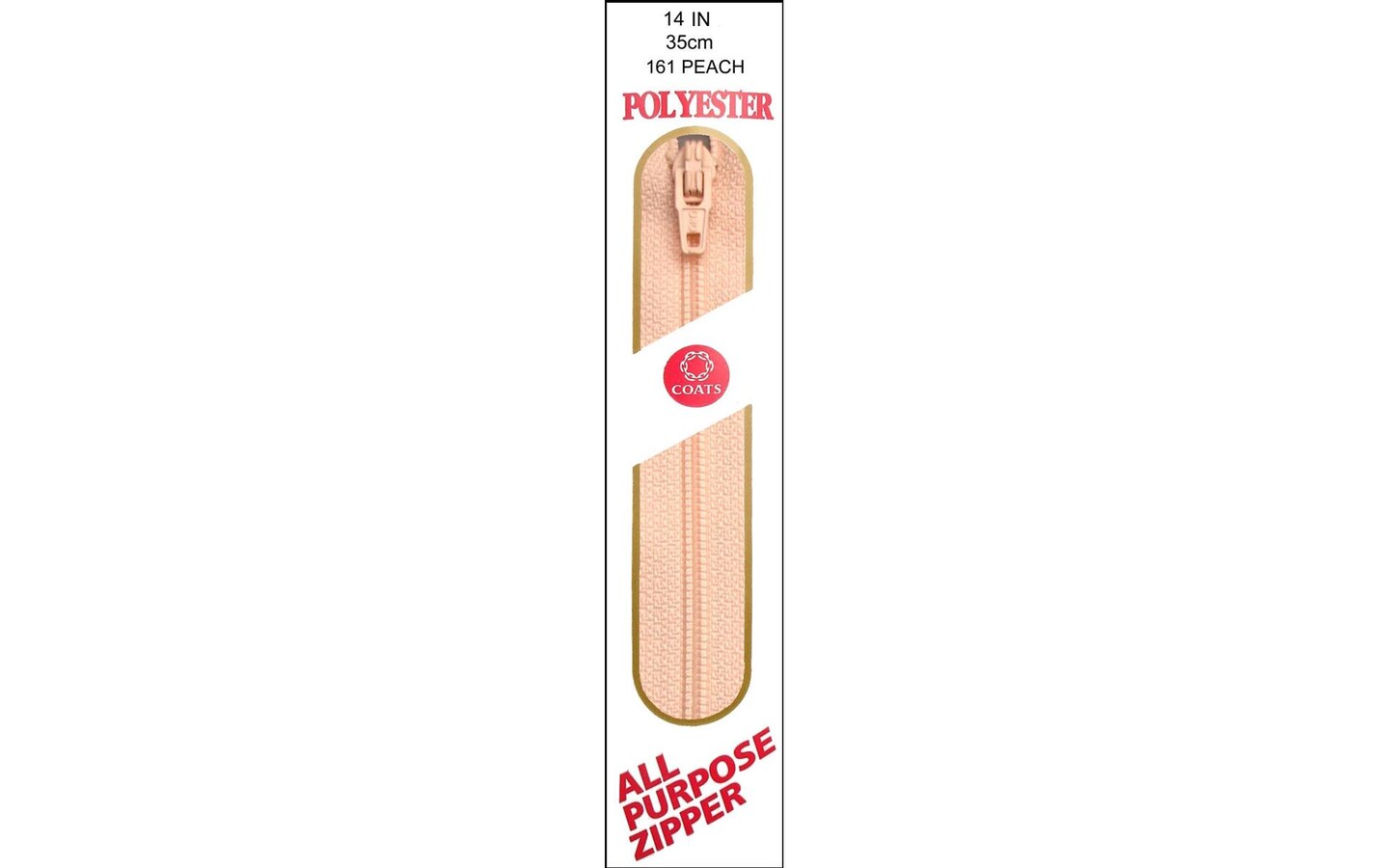 C&C Poly All Purpose Zipper 14" Peach | Michaels