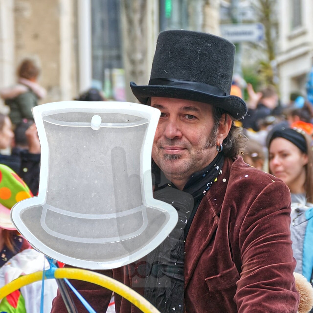 UV Safe Frosty's Top Hat Mini Pendant or Keychain Charm Silicone Mold ...