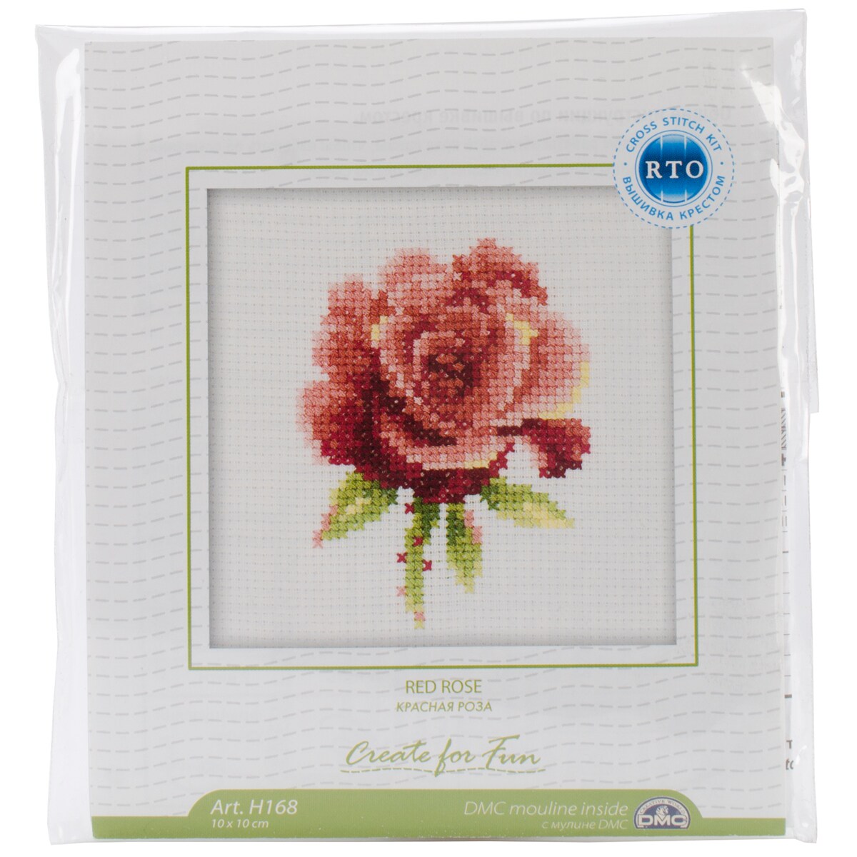 RTO Counted Cross Stitch Kit 4"X4"-Red Rose | Michaels