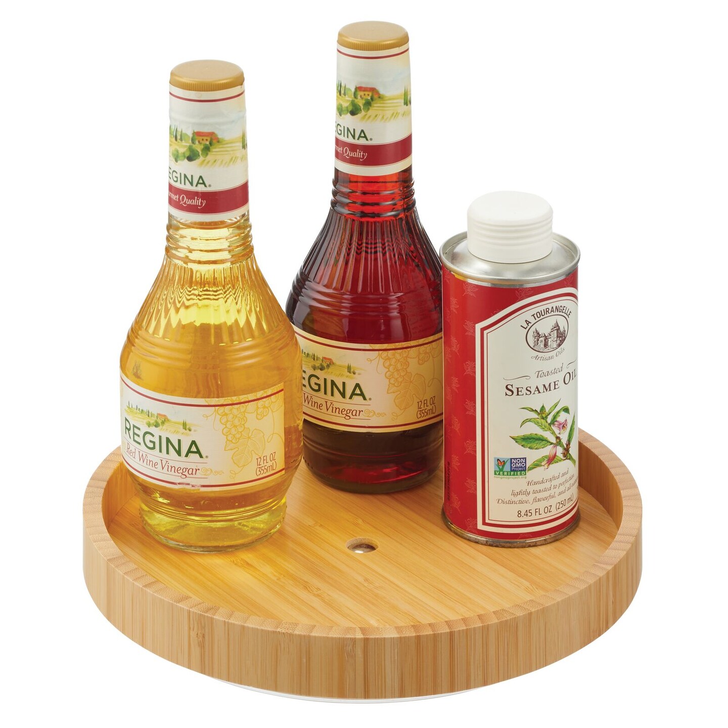 mDesign Lazy Susan Turntable Food Storage Container, 9" Round - Natural | Michaels