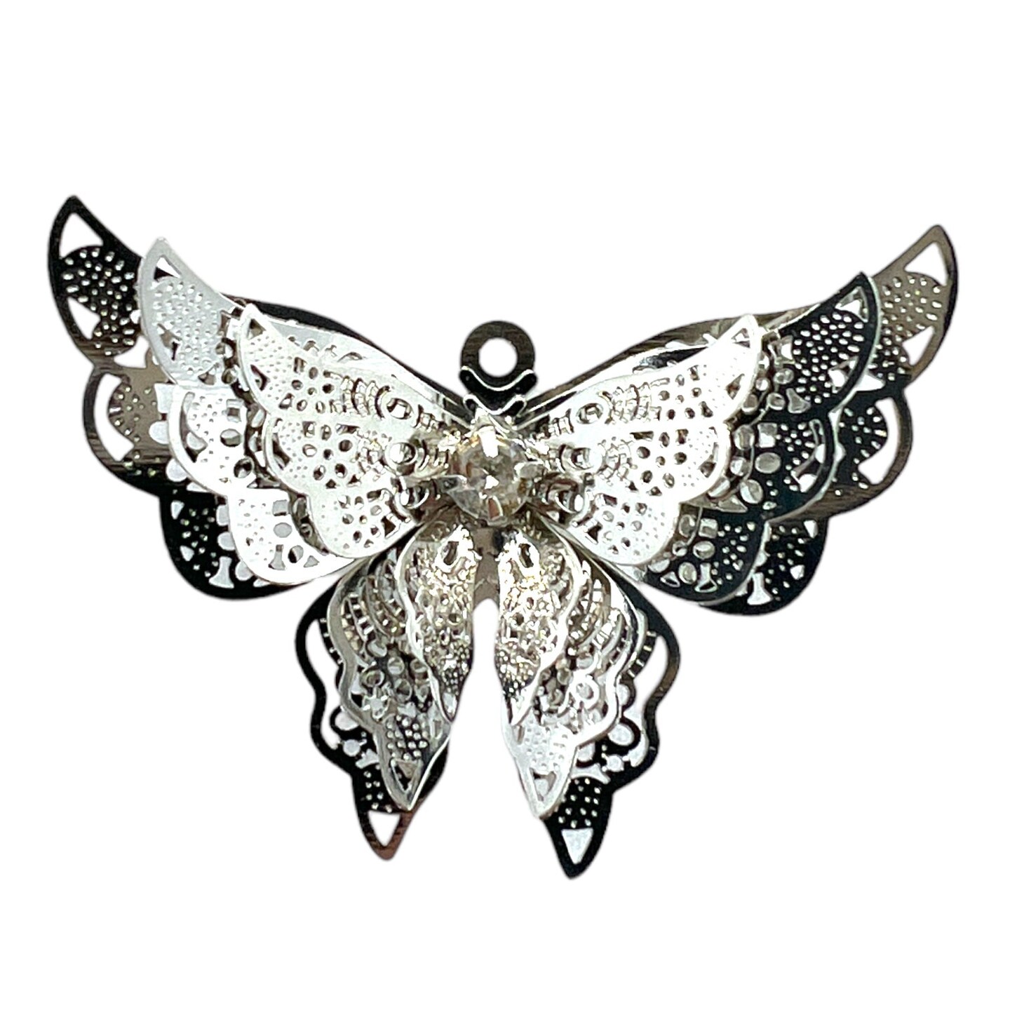 Metal Butterfly With Rhinestone Charm or Inclusion for UV or Epoxy ...
