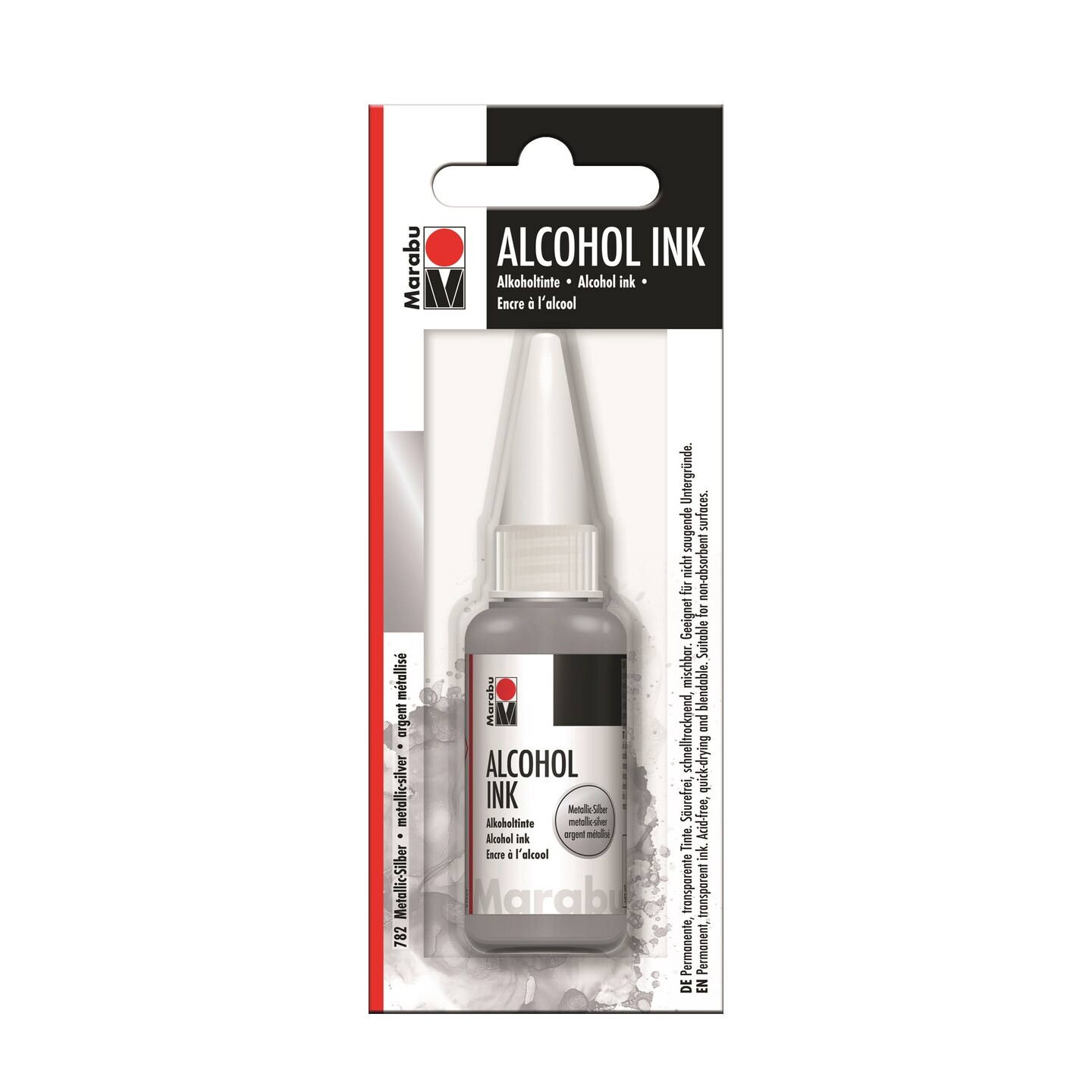 Marabu Alcohol Ink, Carded, 20ml, Metallic Silver | Michaels