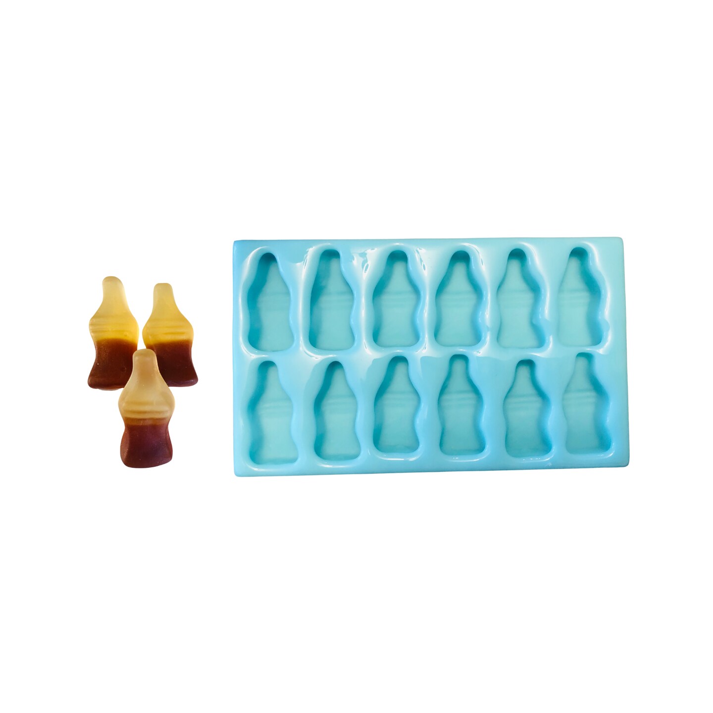 12pc Cola Bottle Gummy Shape Silicone Mold| Candy Shaped Silicone Mold ...