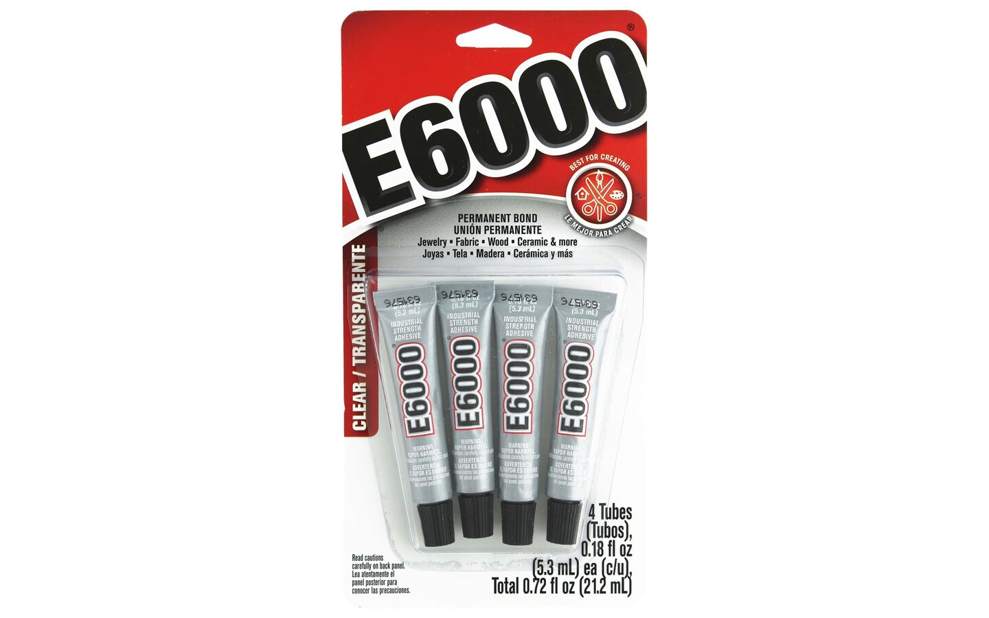 Eclectic E6000 Adhesive 0 18oz 4pc Card Clear Michaels Eclectic E6000 Adhesive 0 18oz 4pc Card Clear Michaels