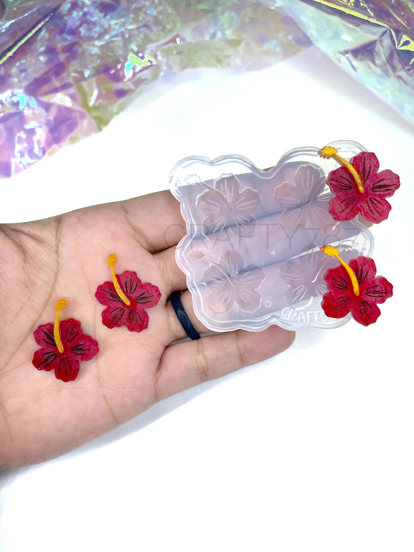 Hibiscus Flor de Maga Stud Earring Silicone Mold(A3) | Michaels