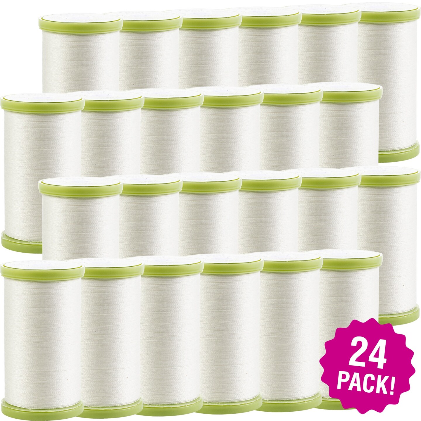Multipack of 24 - Coats Dual Duty Plus Hand Quilting Thread 325yd-White ...
